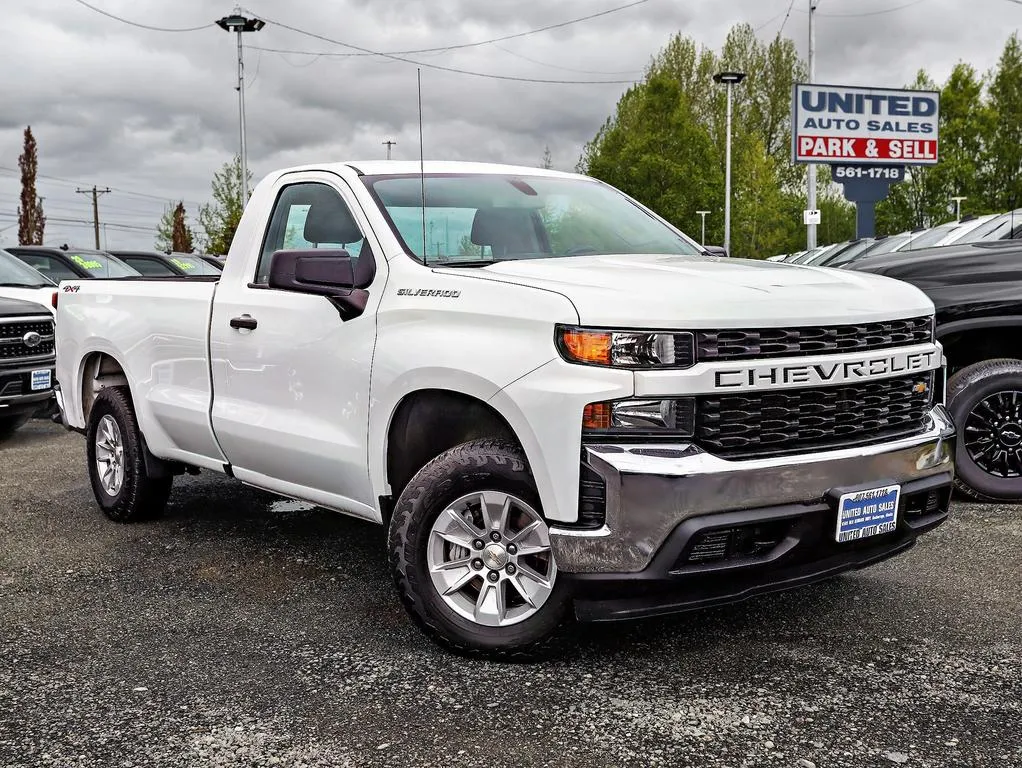 Used 2021 Chevrolet Silverado 1500 Regular Cab Work Truck Pickup 2D 8 ...