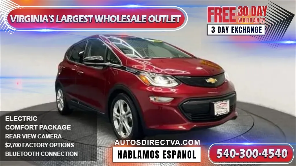 Used 2018 Chevrolet Bolt EV LT for sale in Fredericksburg, VA at Autos ...