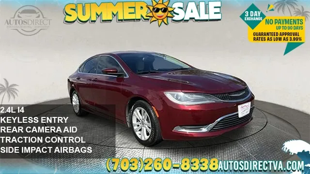 Used 2015 Chrysler 200 Limited for sale in Manassas, VA at Autos Direct ...