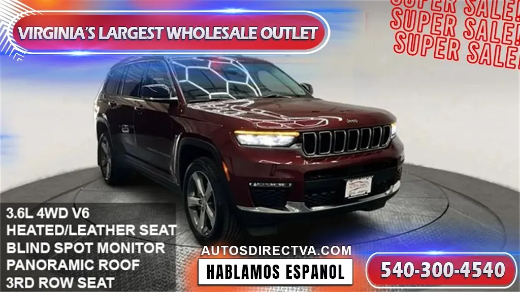 Used 2021 Jeep Grand Cherokee L Limited for sale in Manassas, VA at ...