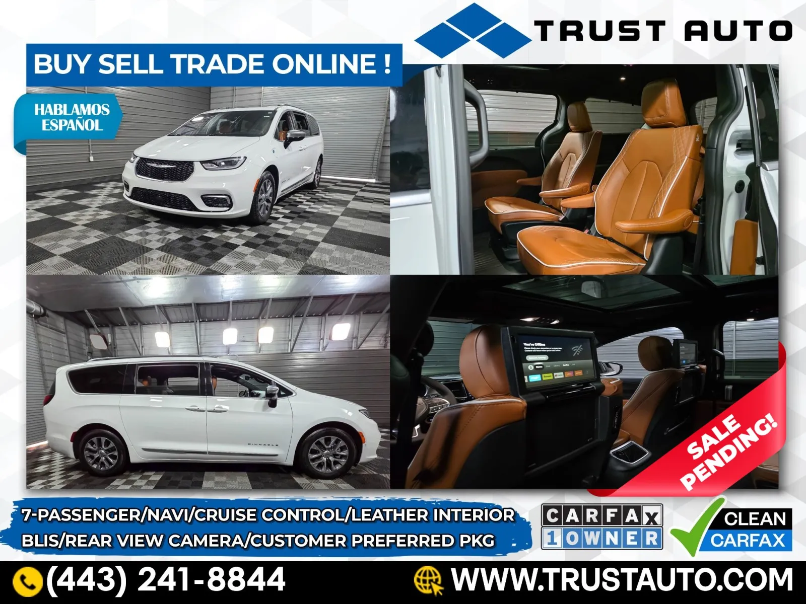 Used 2025 Chrysler Pacifica Plug-In Hybrid Pinnacle 7-Passenger Luxury ...