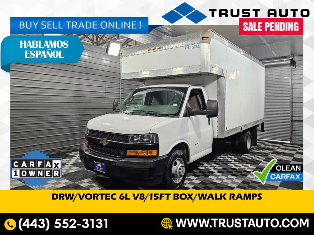 Used 2018 Chevrolet Express 3500 Cutaway DRW 159''WB Dually 15FT Box ...