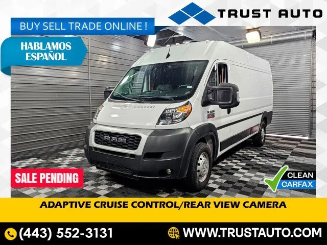 Used 2022 Ram ProMaster 3500 Cargo 159'' WB High Roof Extended Minivan ...