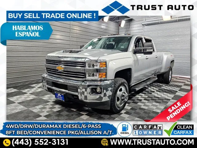 Used 2018 Chevrolet Silverado 3500HD DRW LT 4WD Crew Cab Dually 8FT Bed ...