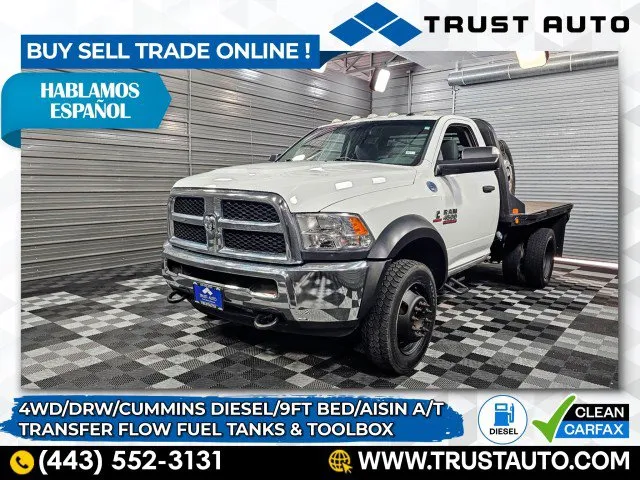 Used 2016 Ram 4500 Chassis Flatbed Tradesman 4WD DRW Regular Cab Dually ...