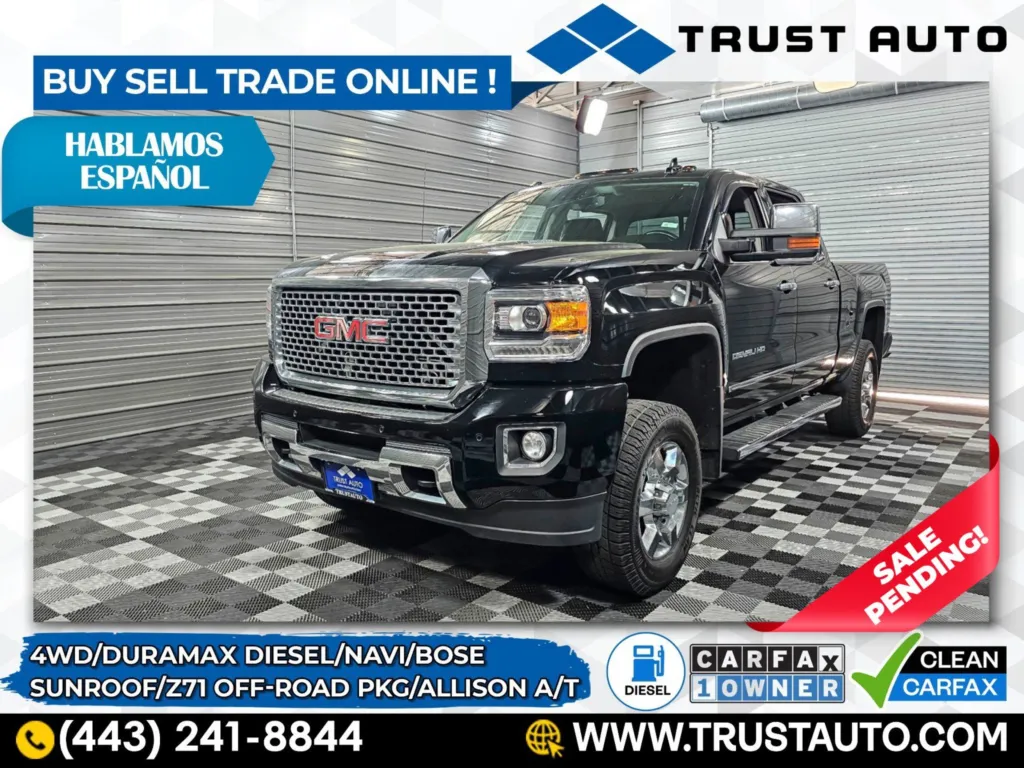 Used 2015 Gmc Sierra 3500hd Denali 4x4 Duramax Diesel Pickup Truck