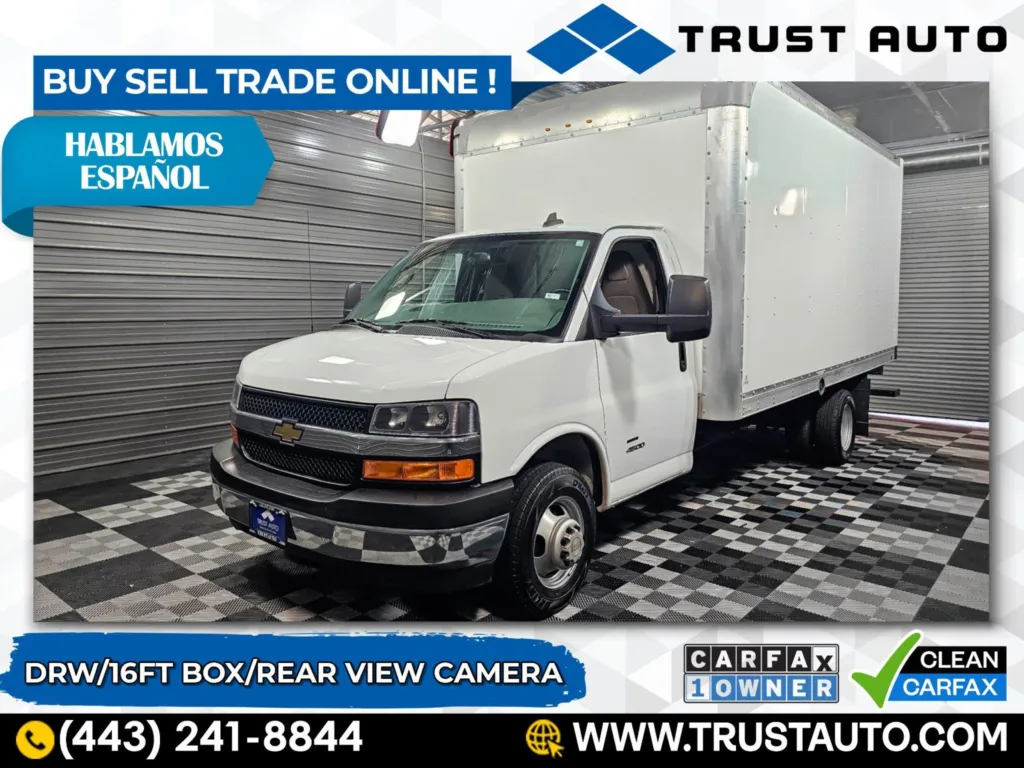 Used 2020 Chevrolet Express 4500 Cutaway DRW 177'' WB Dually 16FT Box ...