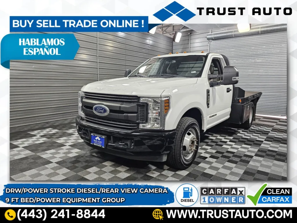 Used 2019 Ford Super Duty F-350 Flatbed XL RWD DRW Regular Cab 9FT Bed ...
