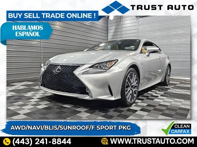 Used 2015 Lexus RC 350 AWD Coupe w/F Sport Pkg for sale in Sykesville ...