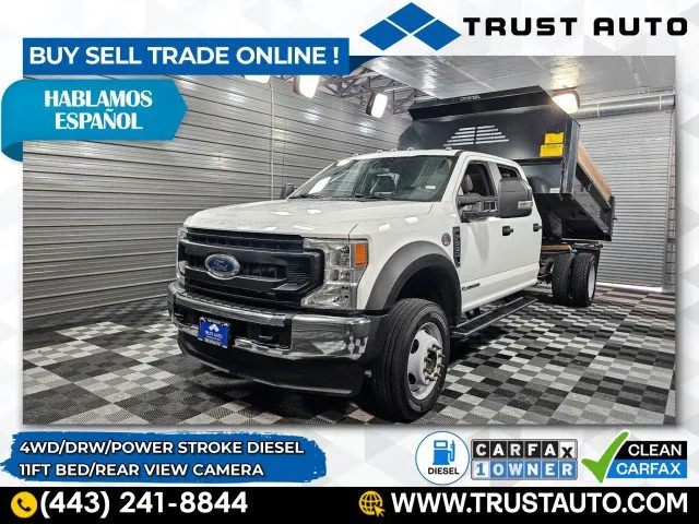 Used 2021 Ford Super Duty F-550 Dump DRW XL 4WD Crew Cab Dually Power Stroke Diesel Pickup Truck ...
