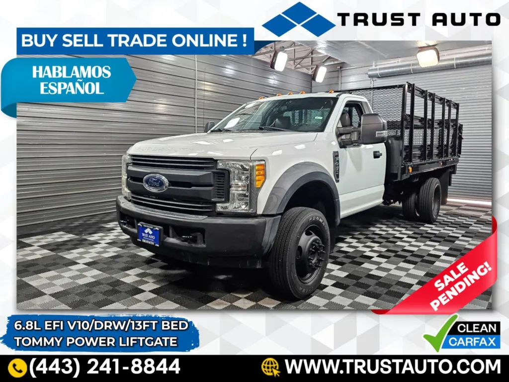 Used 2017 Ford Super Duty F-450 DRW XL RWD Regular Cab 13FT Bed 6.8L ...