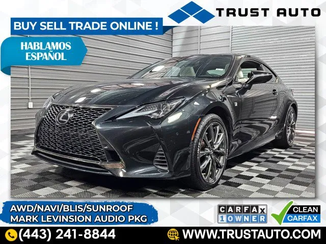 Used 2021 Lexus RC 350 F SPORT AWD Luxury Coupe for sale in Sykesville ...