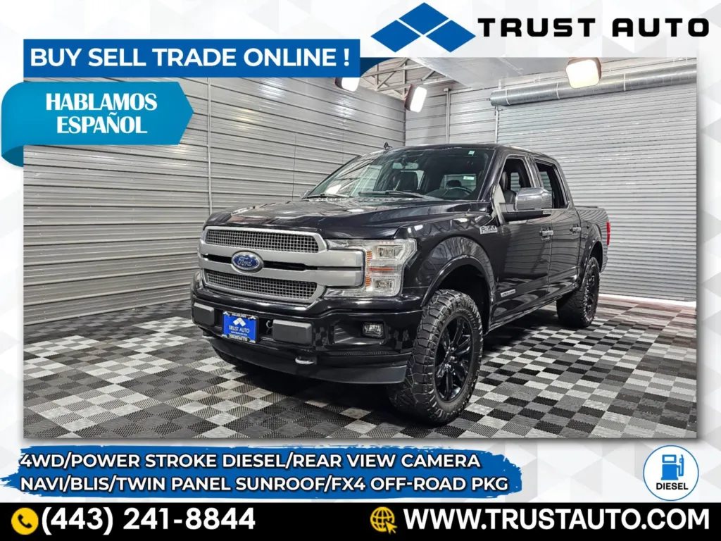 Used 2019 Ford F-150 Platinum 4WD SuperCrew Power Stroke Diesel Pickup ...