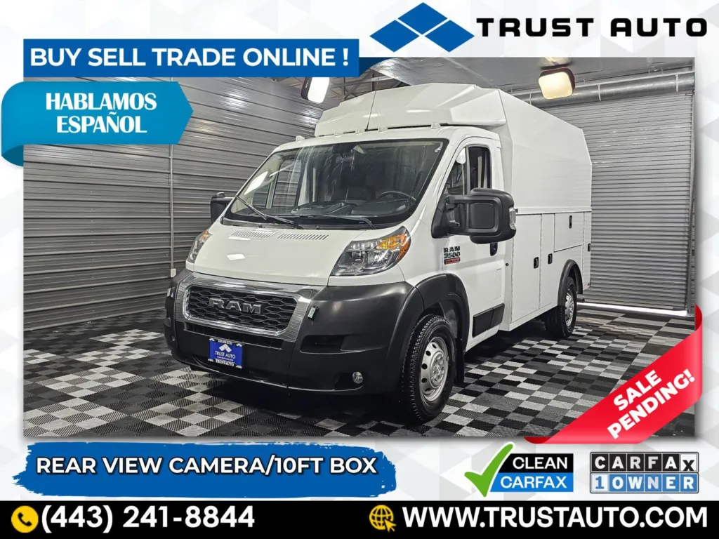 Used 2019 Ram ProMaster 3500 Cutaway 136''WB 10FT Box Service/Utility ...