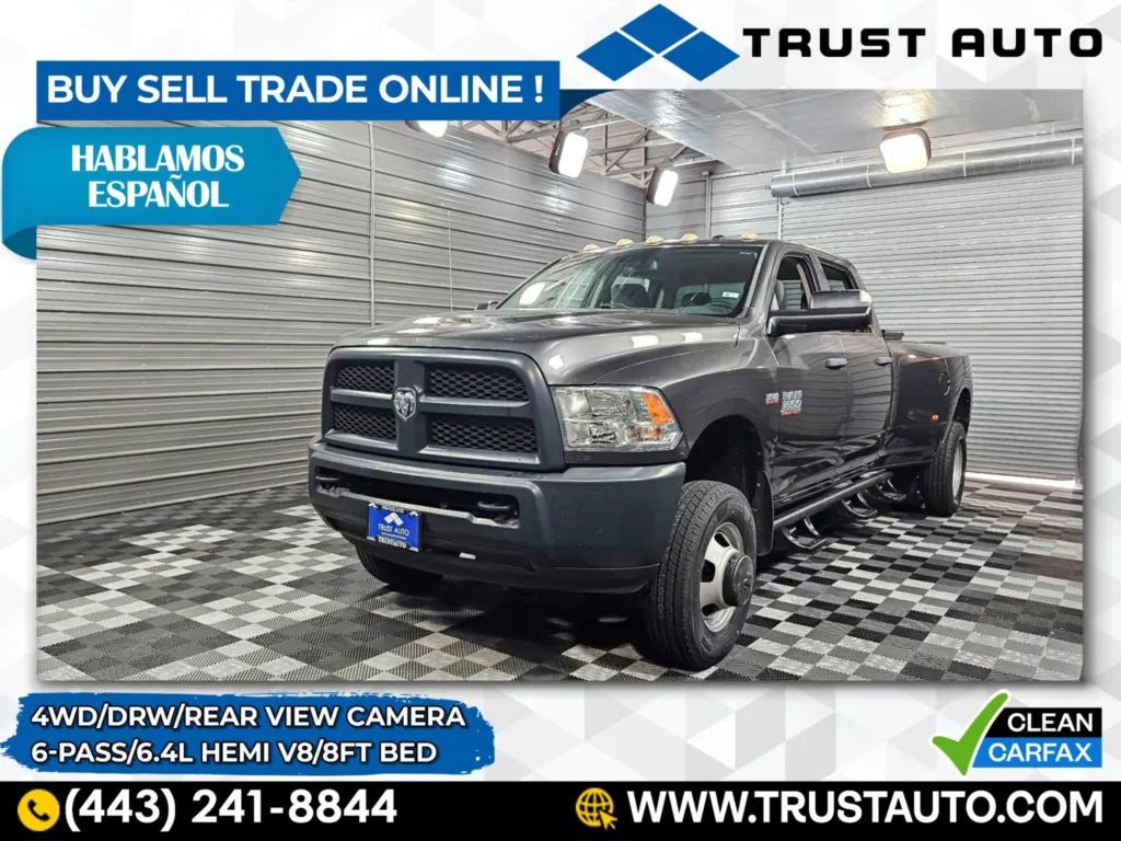 Used 2016 Ram 3500 DRW Tradesman 4WD Crew Cab 8FT Bed Dually Hemi ...