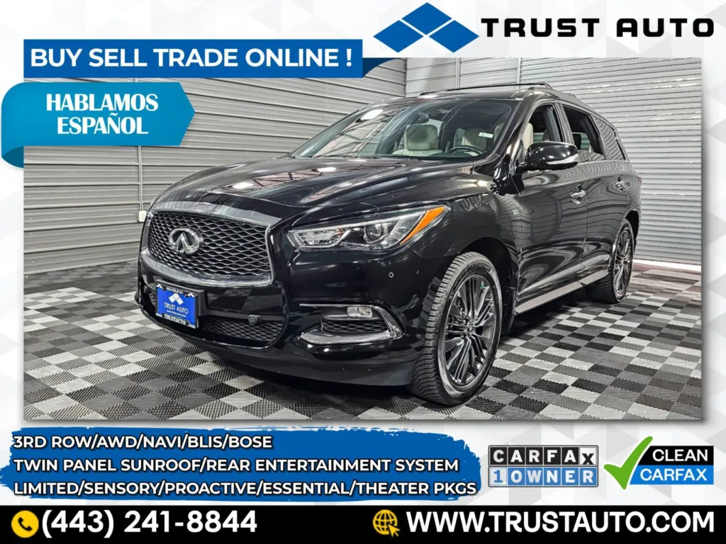 Used 2019 INFINITI QX60 AWD 7-Passenger Luxury SUV w/Limited/Sensory ...