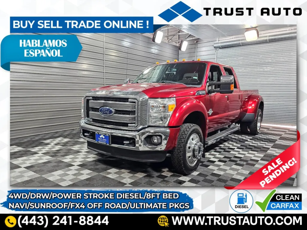 Used 2016 Ford Super Duty F-450 DRW Lariat 4WD Crew Cab 8FT Bed Dually ...