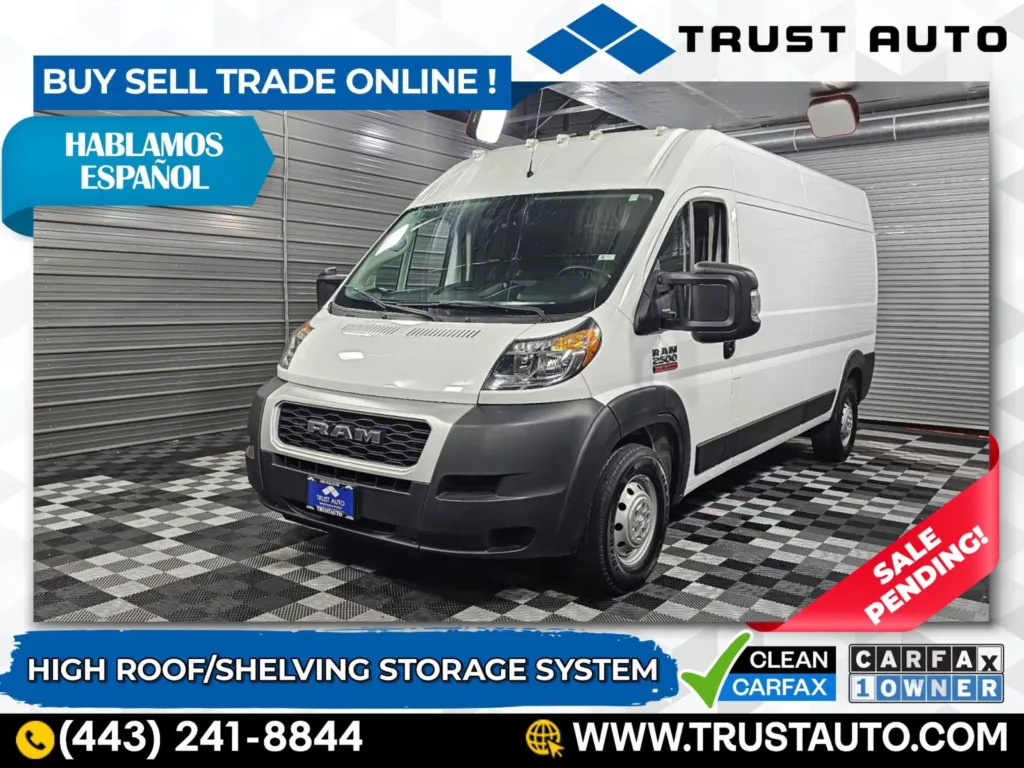 Used 2021 Ram ProMaster 2500 Cargo 159''WB High Roof Minivan/Van for ...