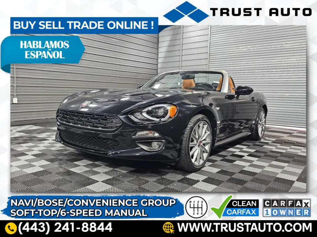 Used 2019 FIAT 124 Spider Lusso 6-Speed Manual Soft-Top Convertible for ...
