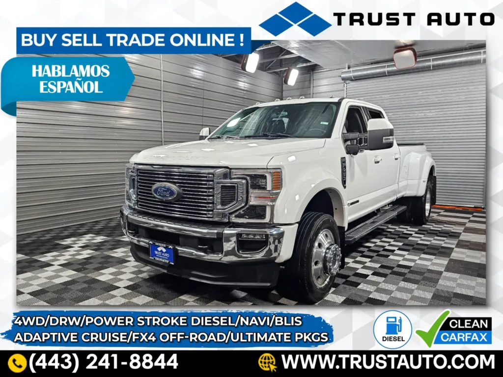 Used 2020 Ford Super Duty F-450 DRW Lariat 4WD Crew Cab Dually 8FT Bed ...