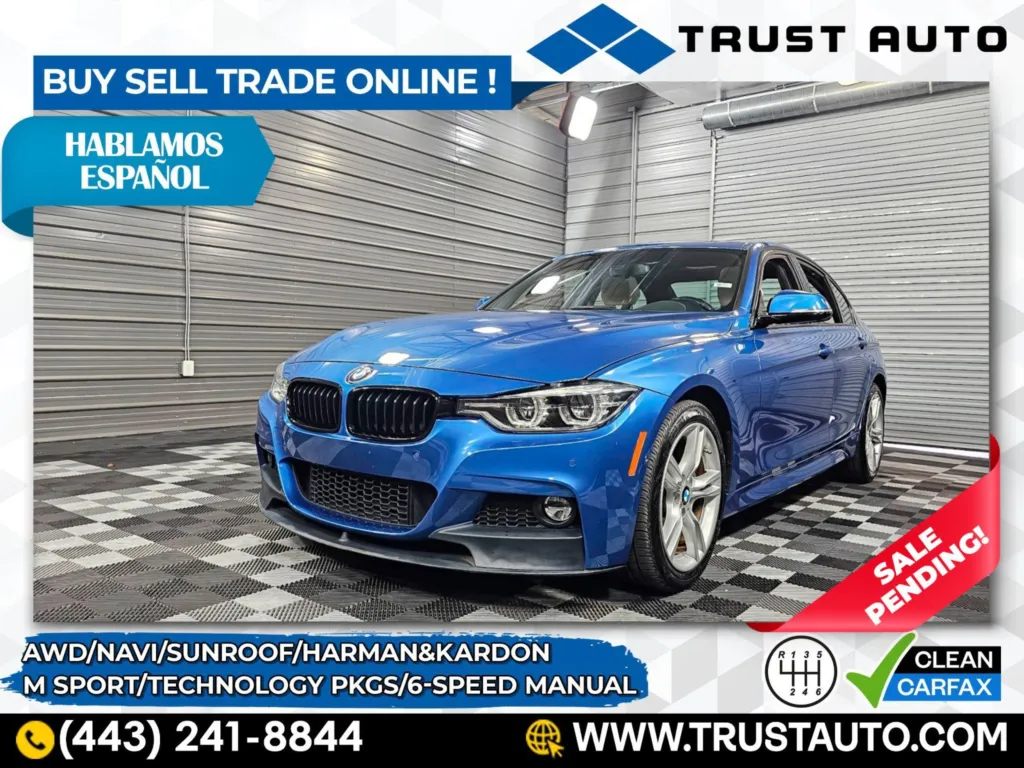 Used 2017 BMW 3 Series 340i xDrive AWD 6-Speed Manual Luxury Sedan w/M ...