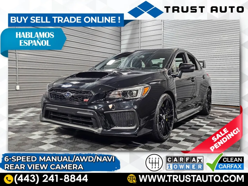 Used 2018 Subaru WRX STI AWD 6-Speed Manual Sedan for sale in ...