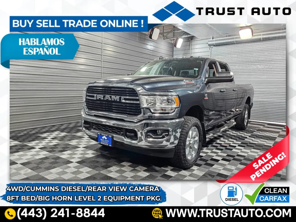 Used 2019 Ram 3500 Big Horn 4WD Crew Cab 8FT Long Bed Cummins Diesel ...