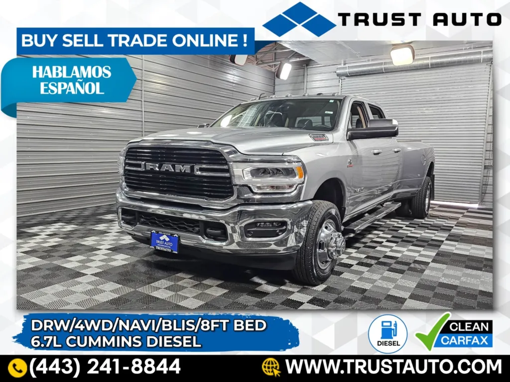 Used 2020 Ram 3500 DRW Big Horn 4WD Dually Crew Cab 8FT Bed Cummins ...