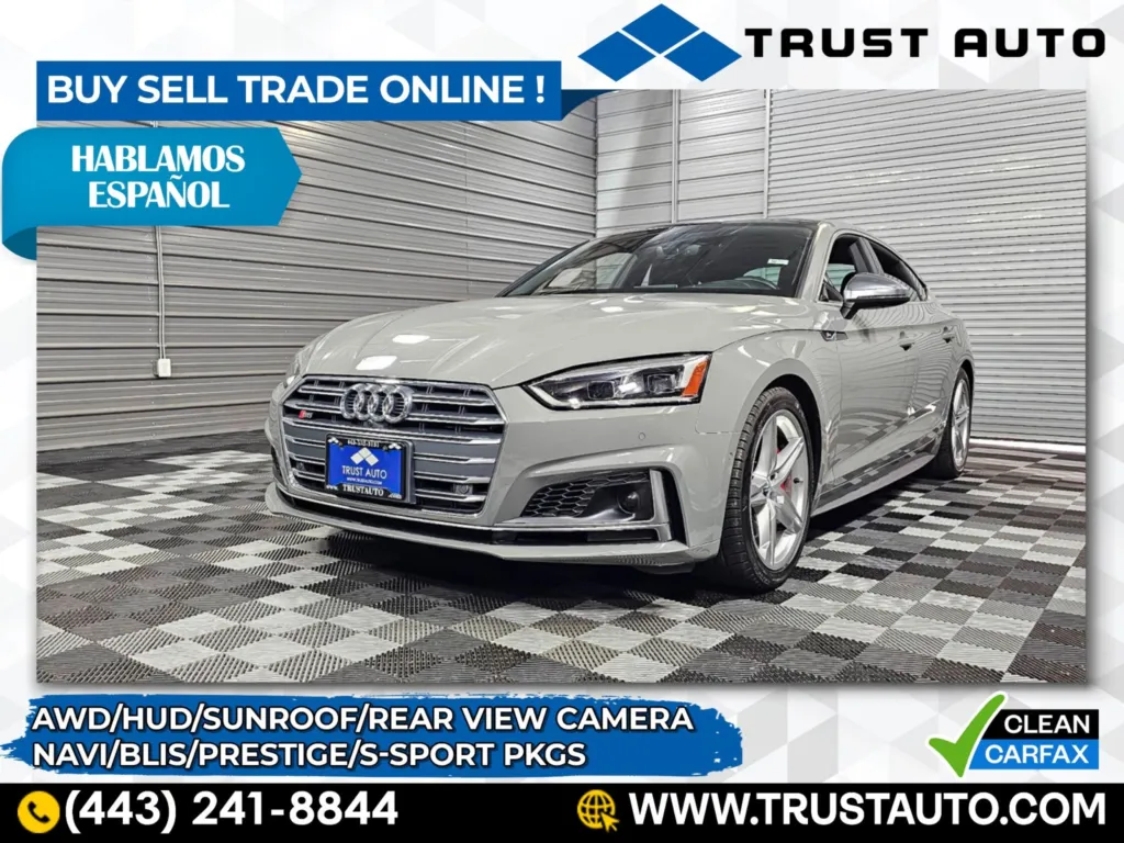 Used 2019 Audi S5 Sportback Prestige AWD Hatchback w/S-Sport/Prestige ...
