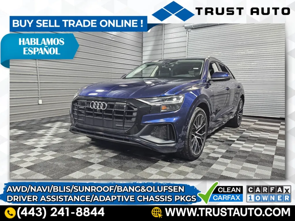 Used 2019 Audi Q8 Premium Plus 55 TFSI quattro AWD Luxury SUV w/Driver ...