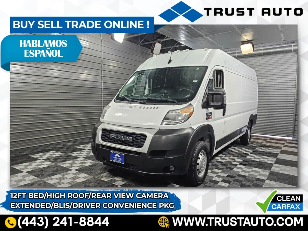 Used 2022 Ram ProMaster 3500 Cargo 159''WB High Roof Extended Minivan ...