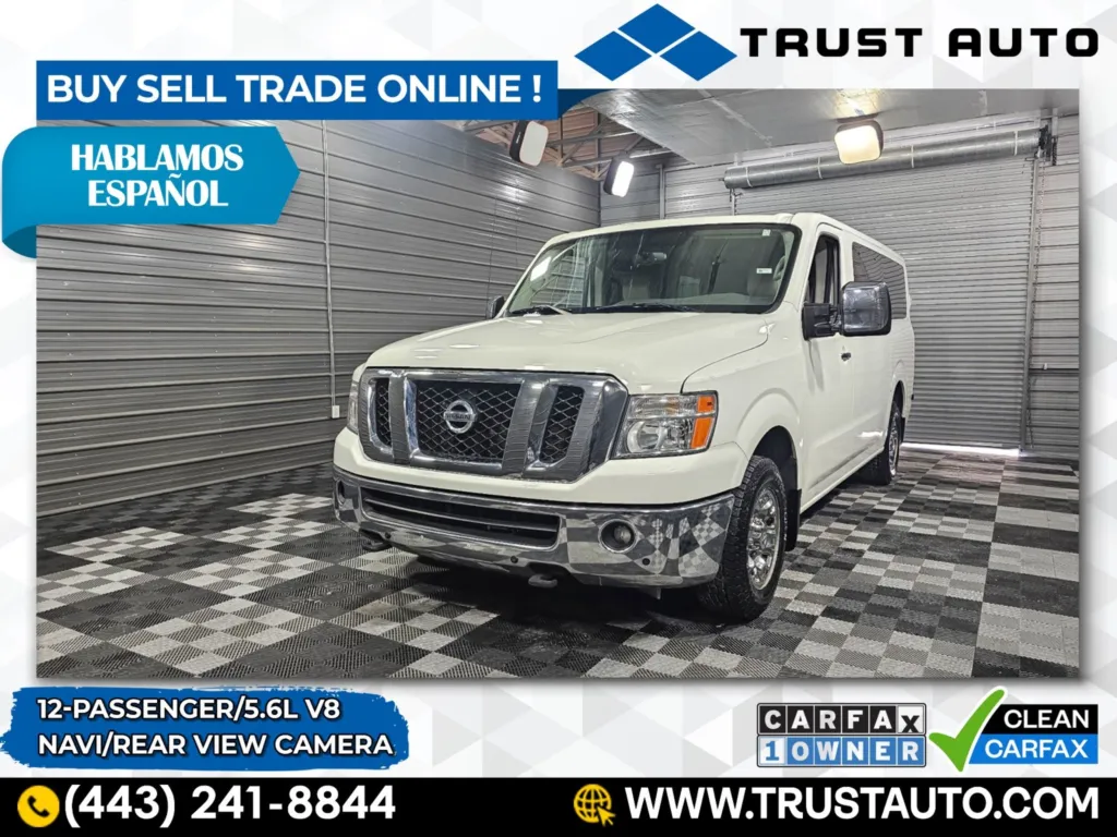 Used 2017 Nissan NV 3500 12-Passenger SL V8 Standard Roof Minivan/Van ...