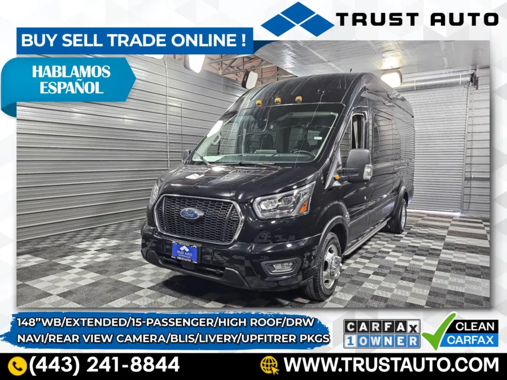 Used 2023 Ford Transit T-350 HD 15-Passenger XLT High Roof DRW Extended ...
