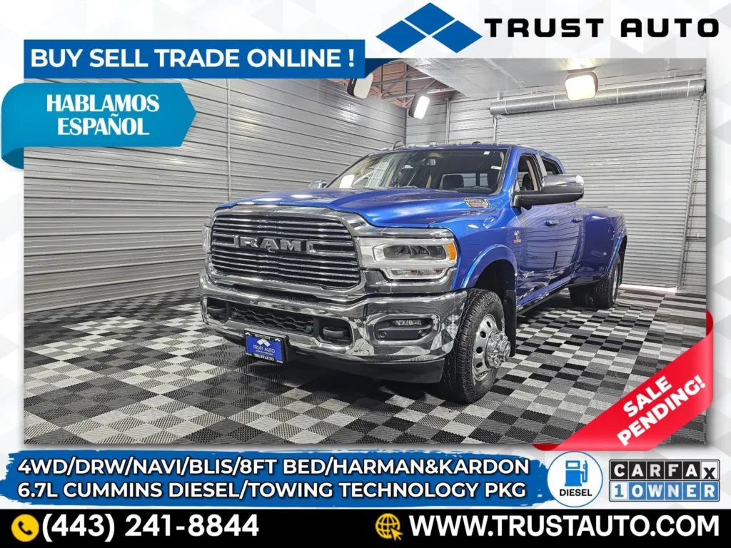 Used 2019 Ram 3500 DRW Laramie 4WD Dually Crew Cab 8FT Bed Cummins ...