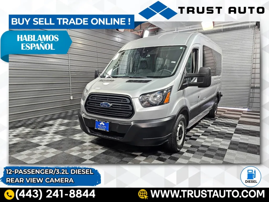 Used 2019 Ford Transit T-350 12-Passenger XL 148''WB Diesel Medium Roof ...