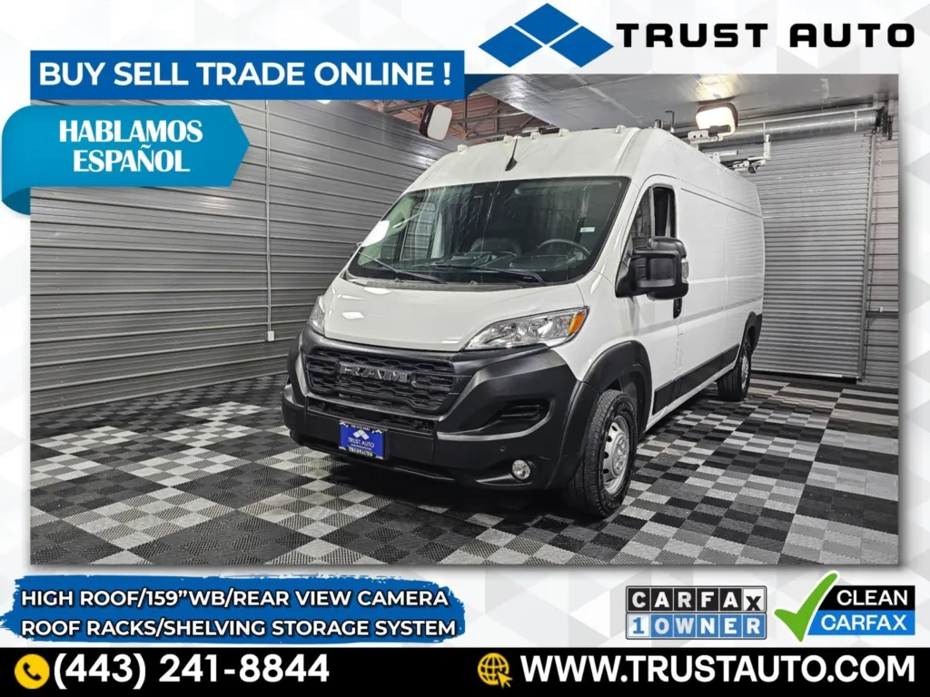 Used 2023 Ram ProMaster 2500 Cargo 159''WB High Roof Minivan/Van w ...