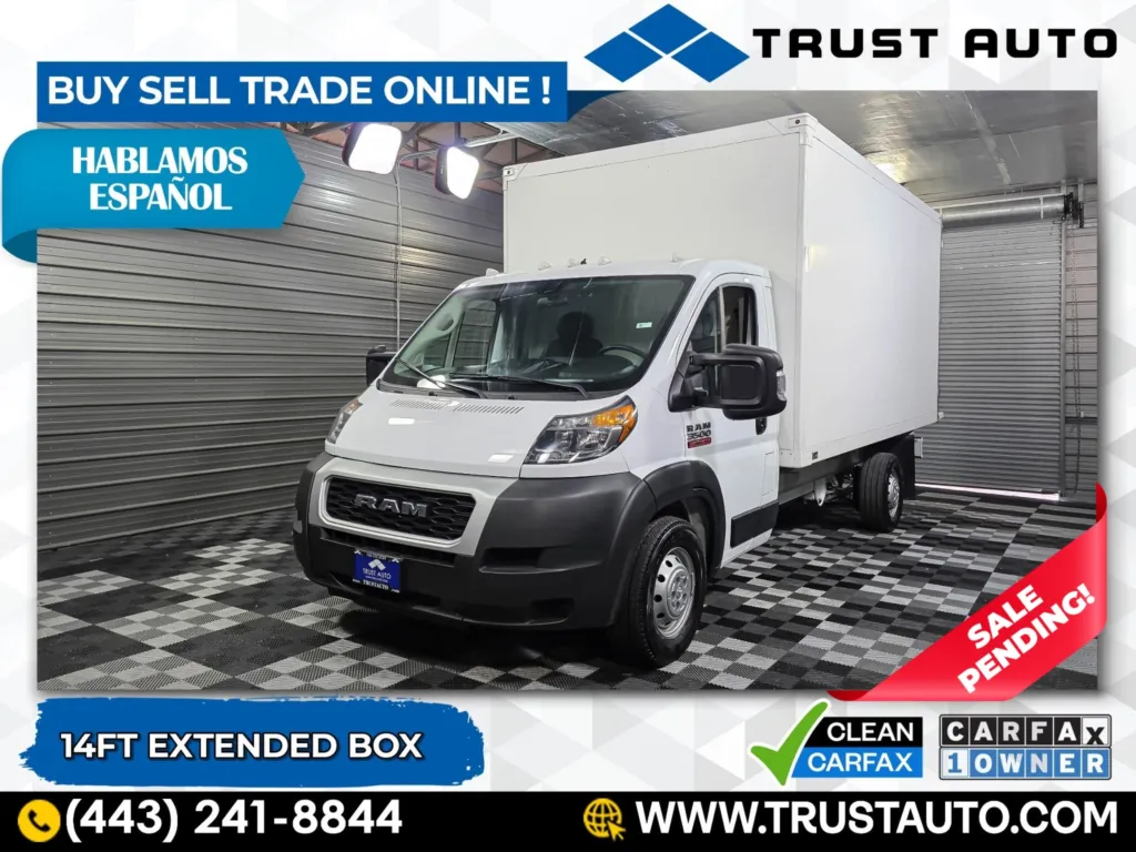 Used 2021 Ram ProMaster 3500 Cutaway 159''WB 14FT Box Service/Utility ...