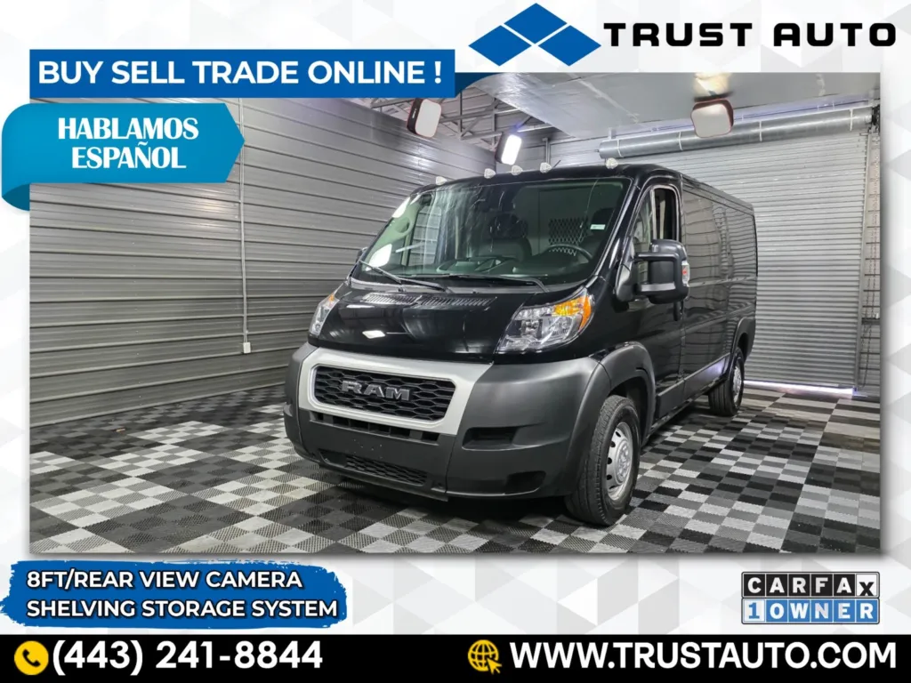 Used 2022 Ram ProMaster 1500 Cargo 136'' WB Low Roof Minivan/Van w ...