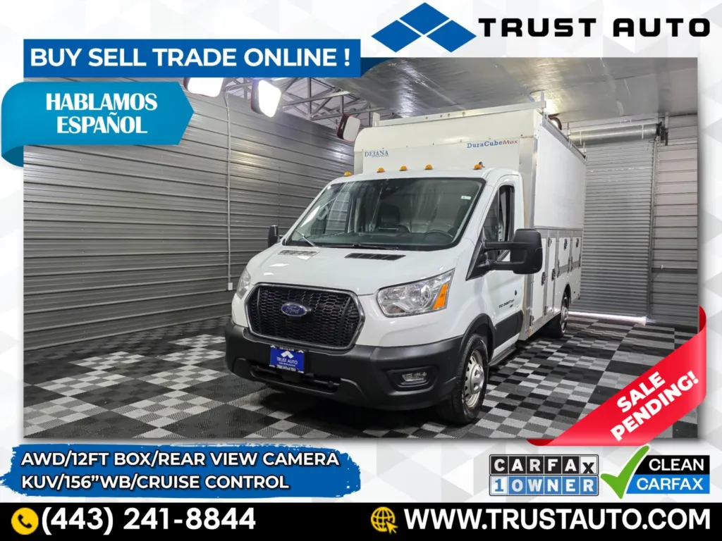 Used 2020 Ford Transit T-350 Cutaway AWD 156''WB 12FT Box DuraCube Max ...