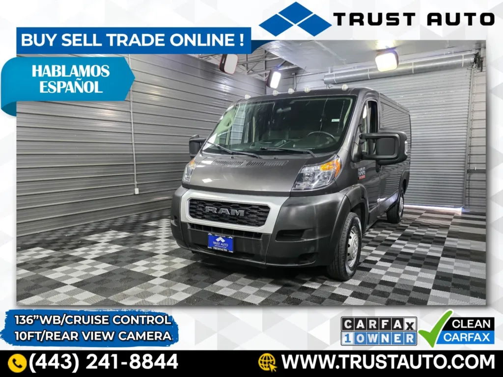 Used 2021 Ram ProMaster 1500 Cargo 136''WB Low Roof Minivan/Van for ...