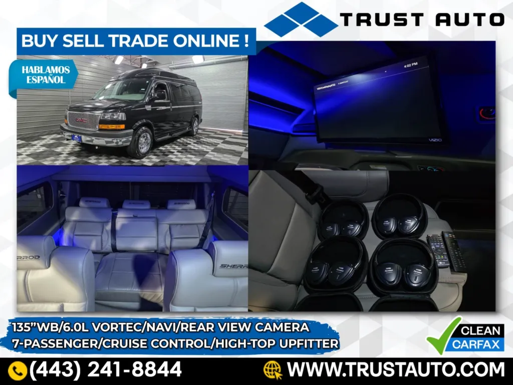 Used 2018 GMC Savana 2500 7-Passenger Sherrod 135''WB High-Top Upfitter ...