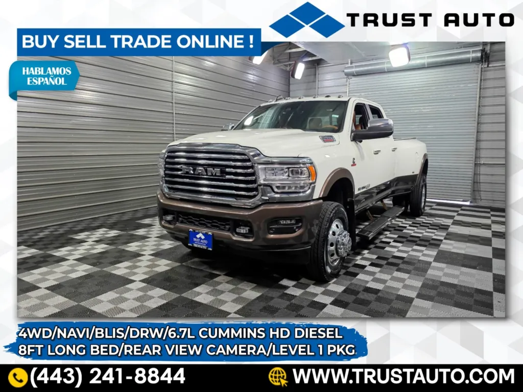 Used 2019 Ram 3500 DRW Laramie Longhorn 4WD Crew Cab Dually 8FT Bed ...