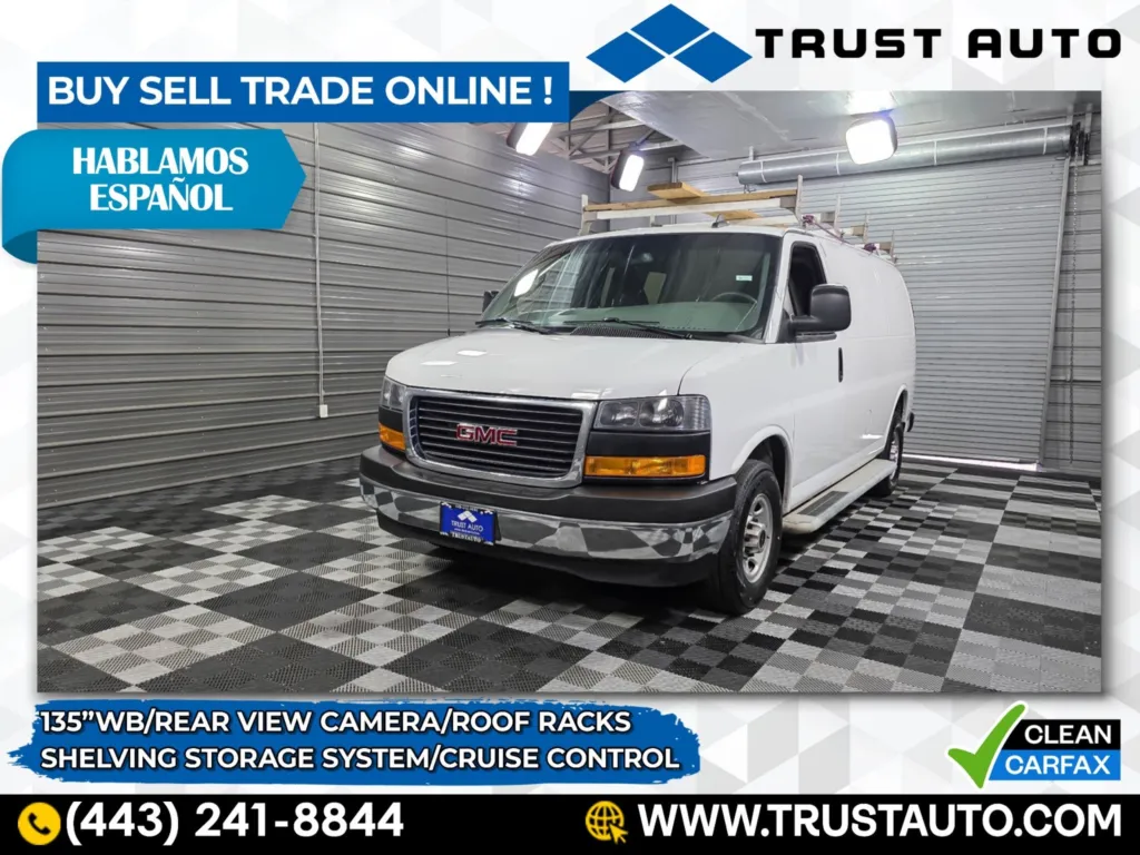 Used 2021 GMC Savana 2500 Cargo 135''WB Minivan/Van w/Shelving Storage ...