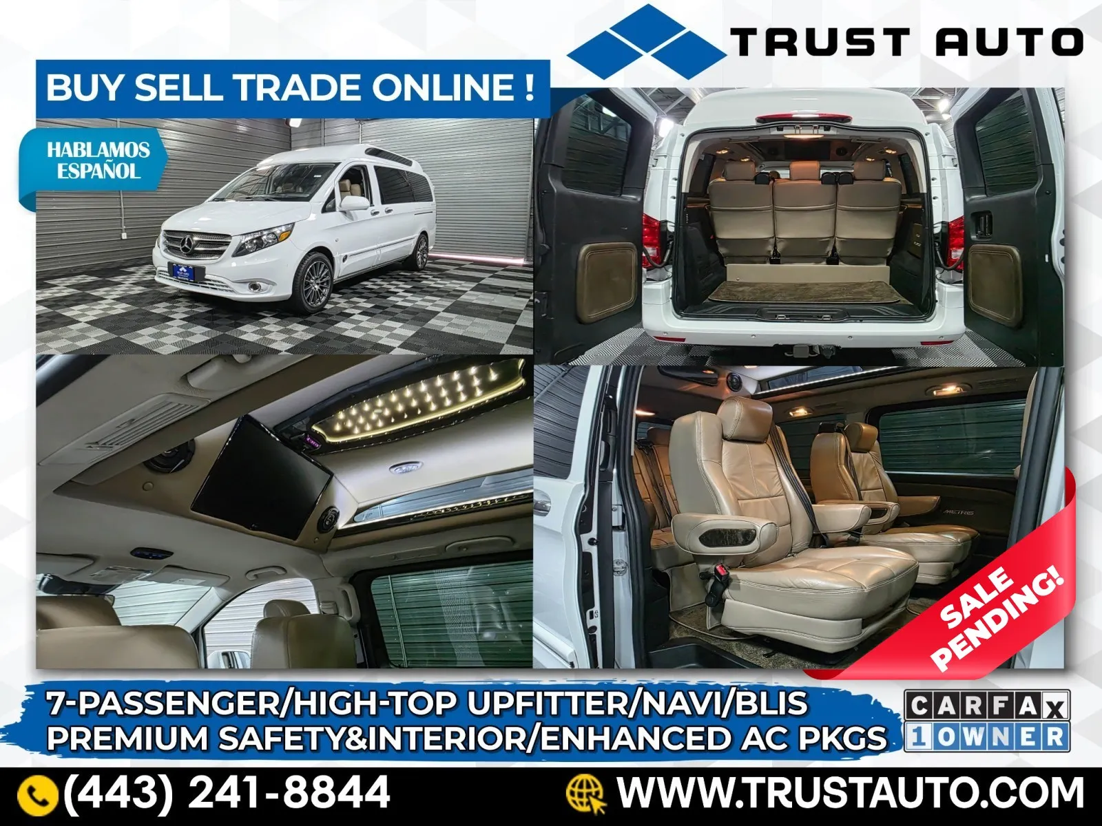 Used 2018 Mercedes-Benz Metris 7-Passenger 126'' WB Luxury High-Top ...