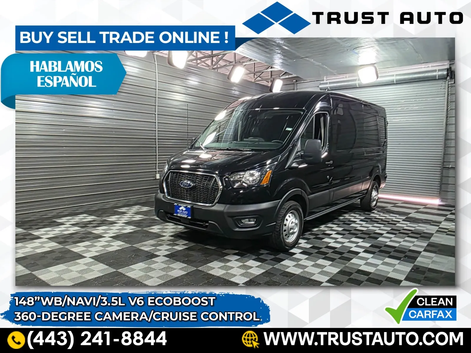Used 2023 Ford Transit T-350 Cargo 148'' Medium Roof 3.5L V6 Ecoboost ...