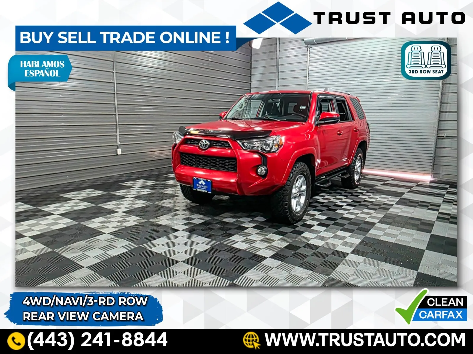 Used 2017 Toyota 4Runner SR5 4WD 7-Passenger SUV for sale in Sykesville ...
