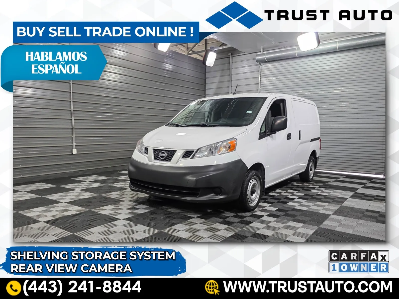 Used 2019 Nissan NV200 Compact Cargo S Minivan/Van w/Shelving Storage ...
