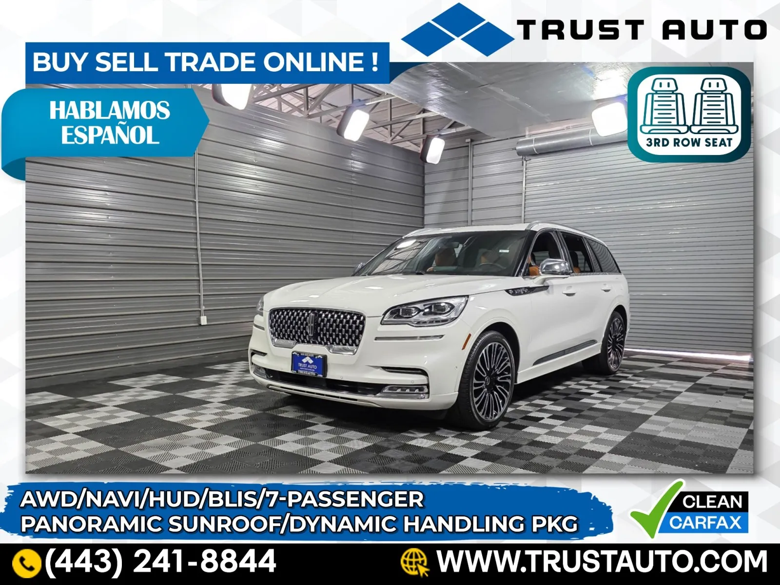 Used 2020 Lincoln Aviator Black Label AWD 7-Passenger SUV for sale in ...