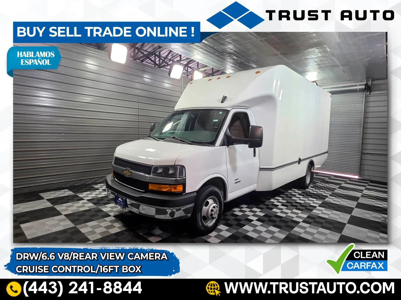 Used 2021 Chevrolet Express 4500 Cutaway DRW 177''WB Unicell Fiberglass ...