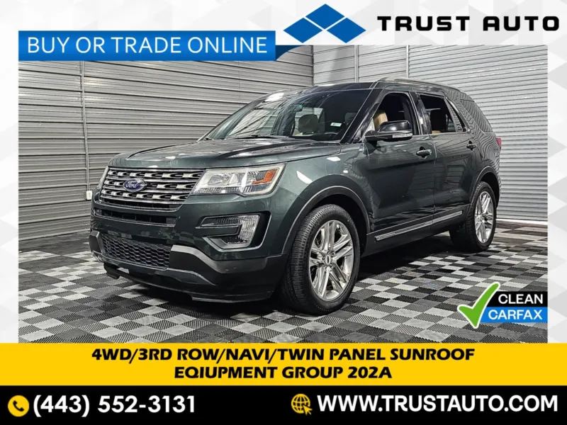 Used 2016 Ford Explorer XLT 4WD SUV w/Equipment Group 202A for sale in ...